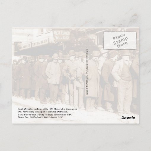 Breadline Sculpture, FDR Memorial, DC Postcard | Zazzle