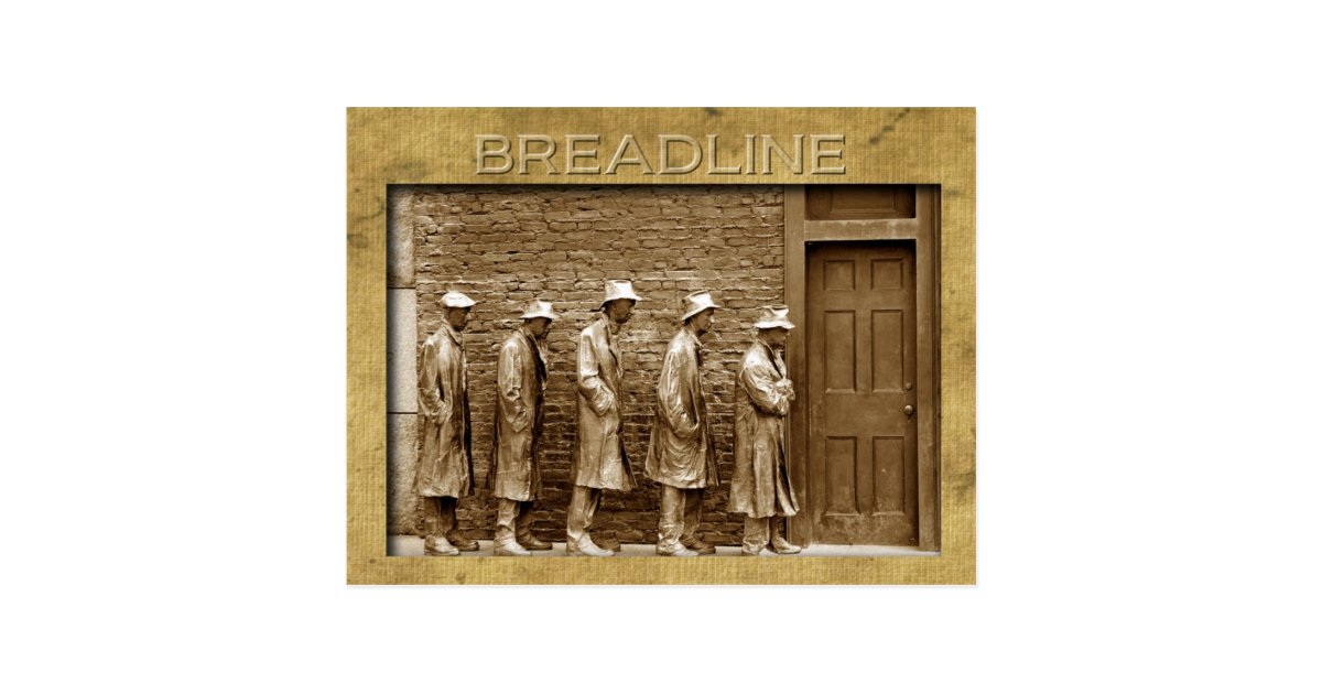 Breadline Sculpture, FDR Memorial, DC Postcard | Zazzle.com