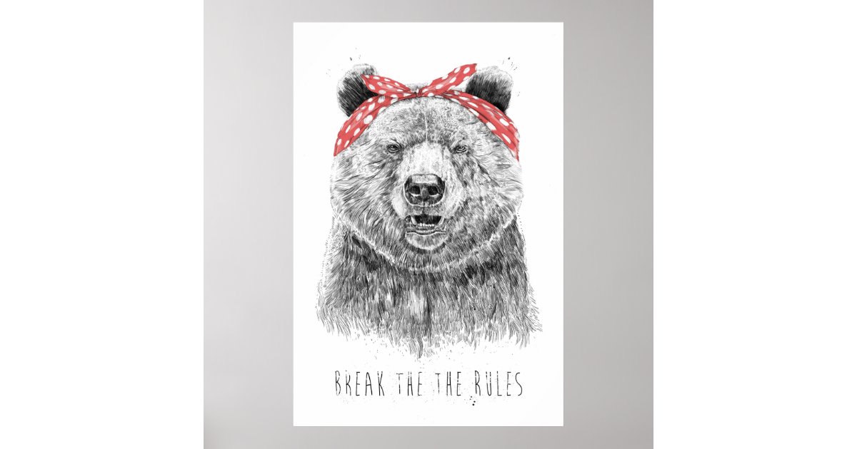 Break the rules poster | Zazzle