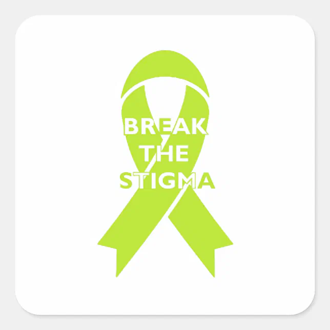 Break the Stigma - Square Sticker | Zazzle
