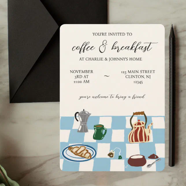 Breakfast and Cafe Party Invitation | Zazzle
