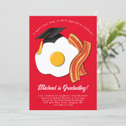 Breakfast Brunch Graduation Party Invitation | Zazzle