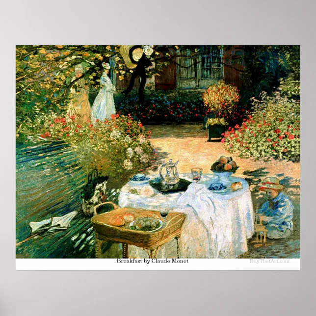 Breakfast by Claude Monet Poster | Zazzle
