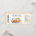 Breakfast Date Gift Voucher, Breakfast Coupon Invitation | Zazzle