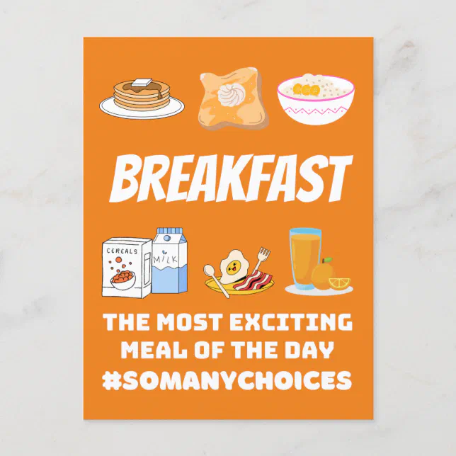 Breakfast exciting postcard | Zazzle