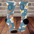 Breakfast Food Pattern Socks | Zazzle