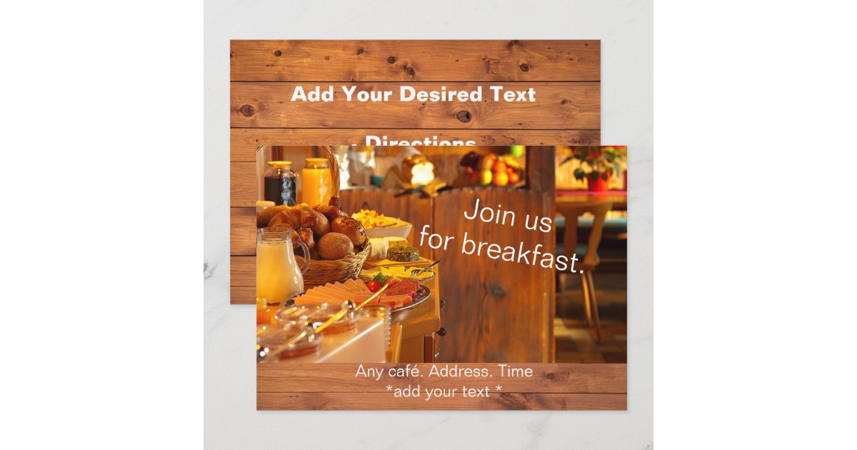 Breakfast Invitation Cards | Zazzle