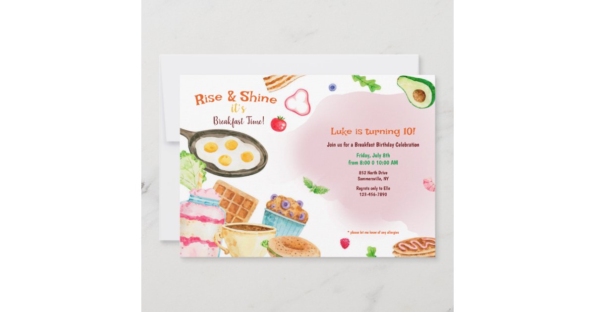 Breakfast is Served Invitation | Zazzle