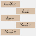 Breakfast, Lunch, Dinner & Snacks Meal Labels | Zazzle