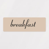 Breakfast, Lunch, Dinner & Snacks Meal Labels | Zazzle