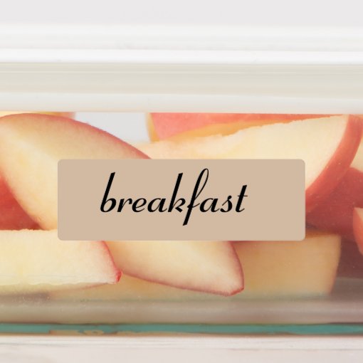 Breakfast, Lunch, Dinner & Snacks Meal Labels | Zazzle