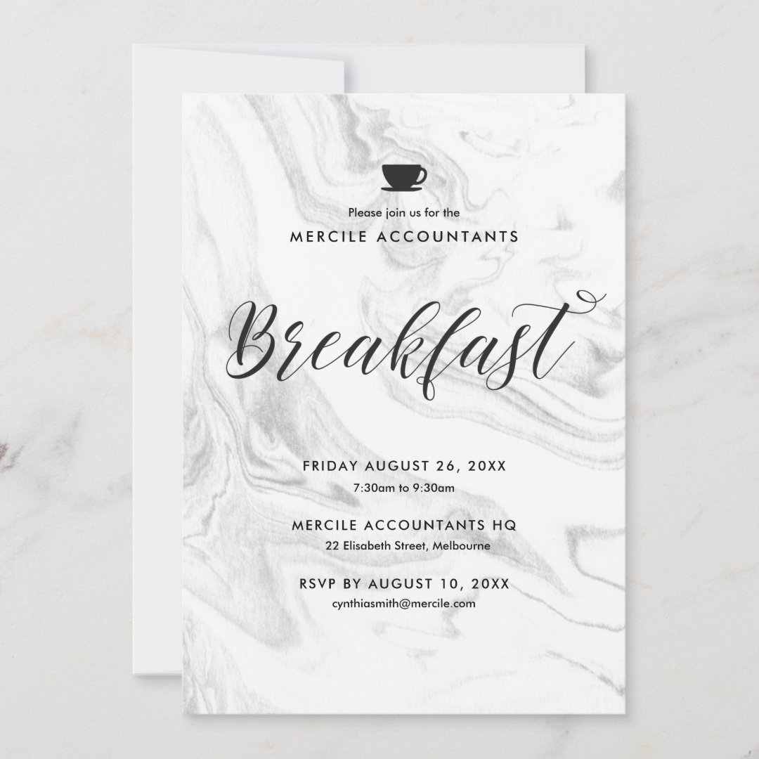 Breakfast Meeting Business Invitation | Zazzle