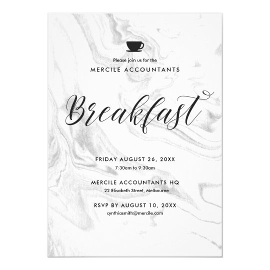 Breakfast Meeting Business Invitation | Zazzle.com