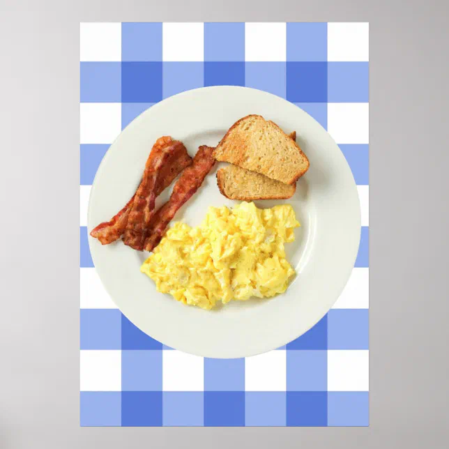 Breakfast Ron Swanson Bacon Eggs And Toast Poster | Zazzle