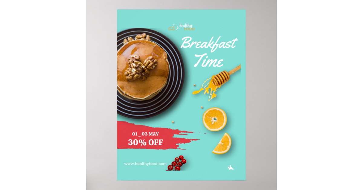 Breakfast Sale, Coffee Shop Breakfast Menu Poster | Zazzle