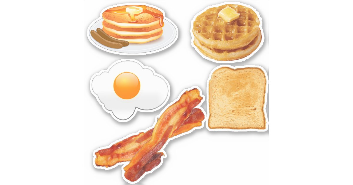 Breakfast Stickers | Zazzle