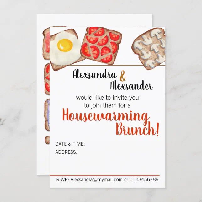 Breakfast Toast Brunch Invitations | Zazzle