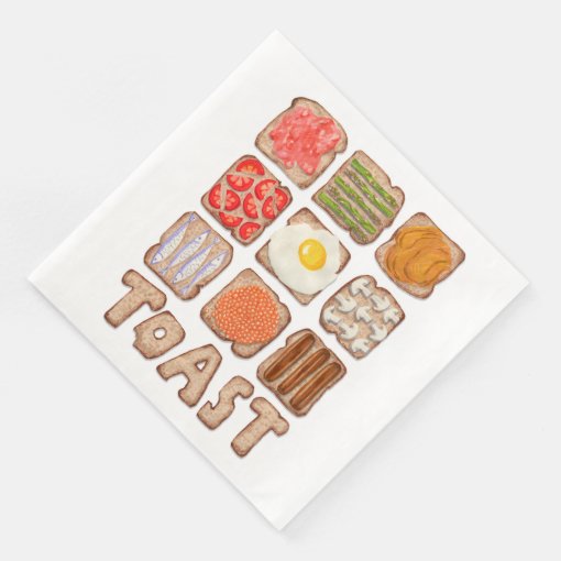 Breakfast Toast Paper Napkins | Zazzle