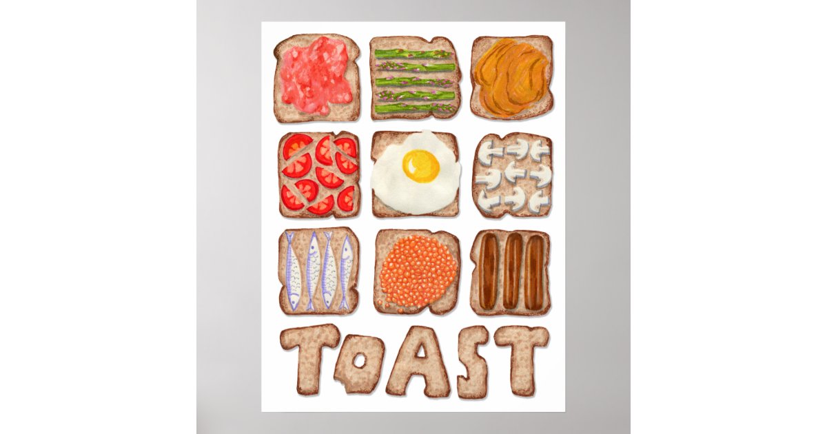 Breakfast Toast Poster | Zazzle