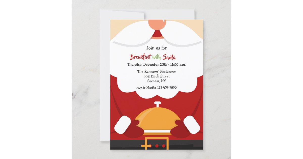 Breakfast with Santa Invitation | Zazzle