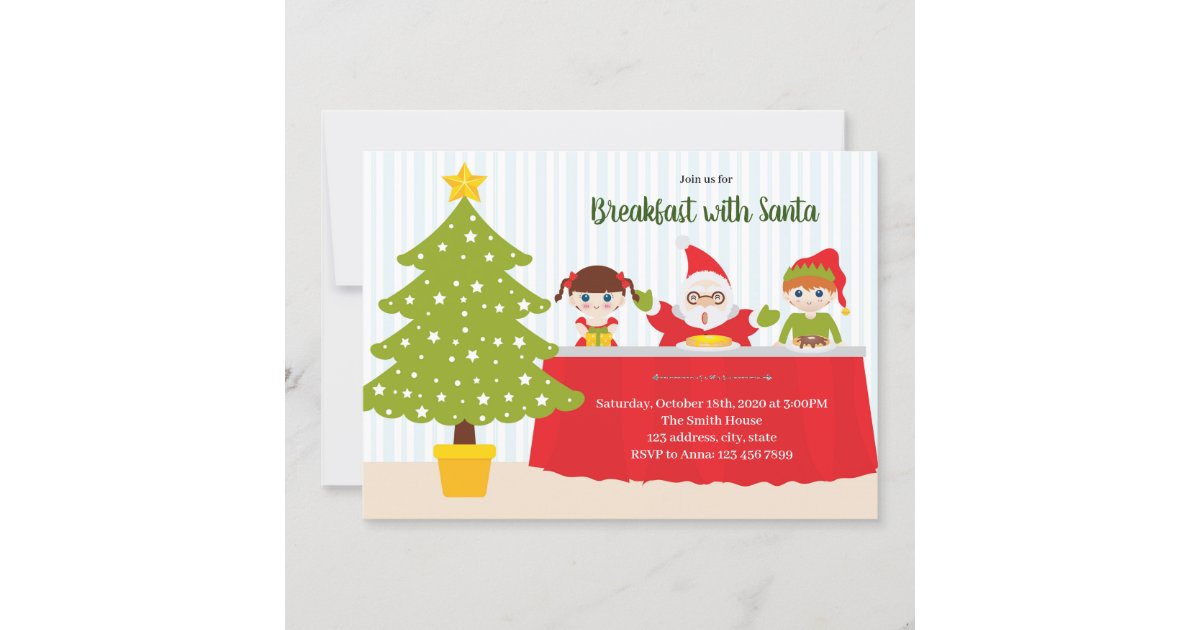 Breakfast With Santa party invitation | Zazzle