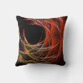 Breaking the Circle Vortex of Fire Abstract Art Throw Pillow | Zazzle