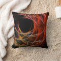 Breaking the Circle Vortex of Fire Abstract Art Throw Pillow | Zazzle