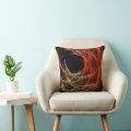Breaking the Circle Vortex of Fire Abstract Art Throw Pillow | Zazzle