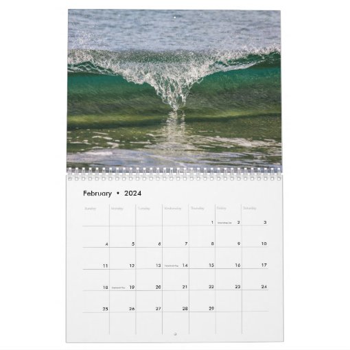 Breaking Waves Wall Calendar | Zazzle