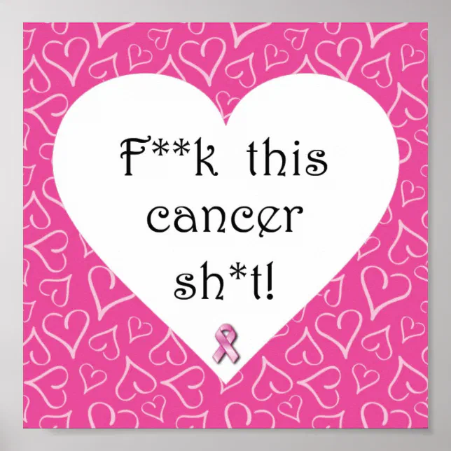 Breast Cancer Awareness - Cancer is Rude! Poster | Zazzle