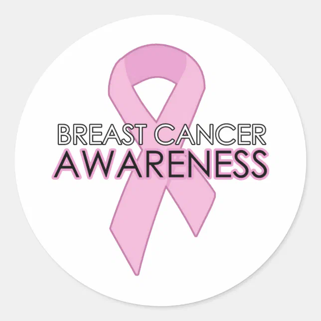 Breast Cancer Awareness Classic Round Sticker | Zazzle