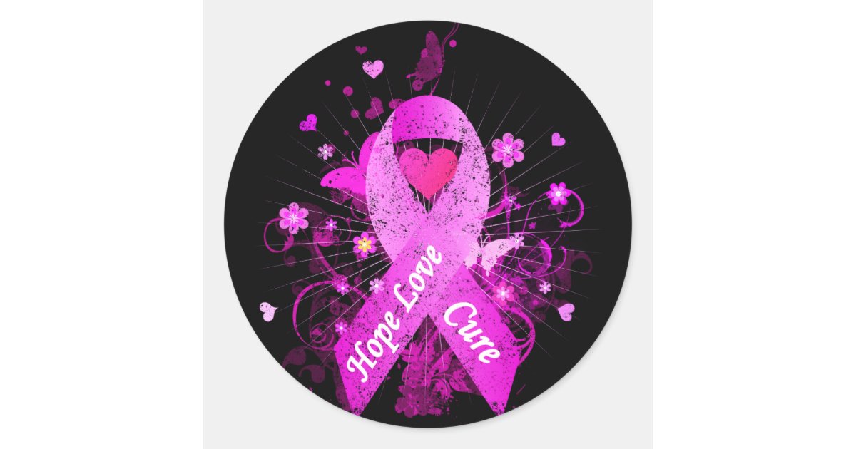 Breast Cancer Awareness Classic Round Sticker | Zazzle