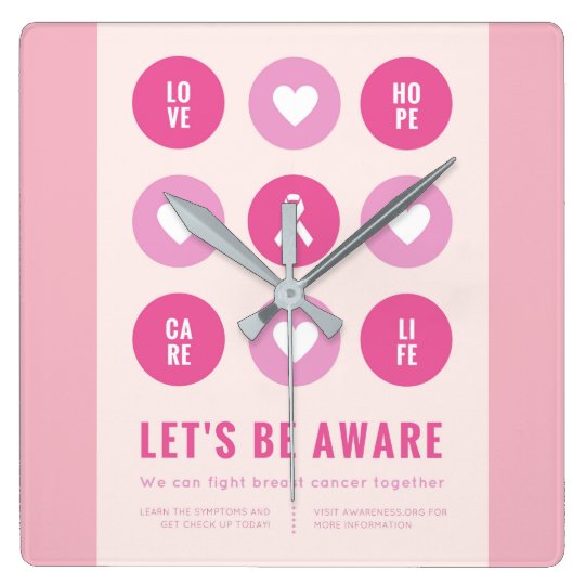 Breast Cancer Awareness Clock | Zazzle.com