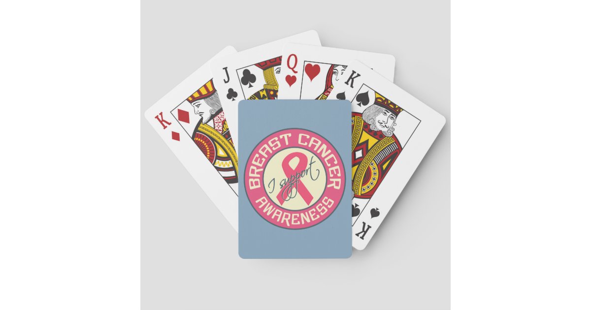 Breast Cancer Awareness custom playing cards | Zazzle