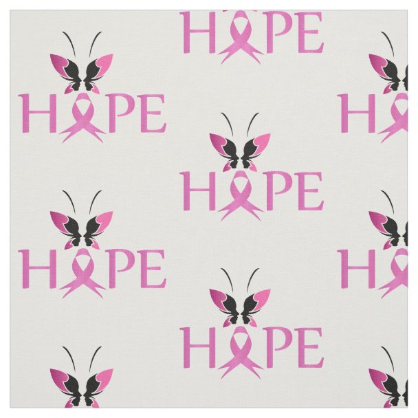 Breast cancer awareness support fabric | Zazzle.com