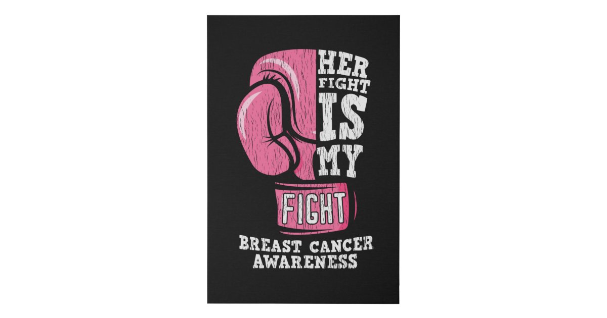 Breast Cancer Awareness Family Friends Support Faux Canvas Print | Zazzle