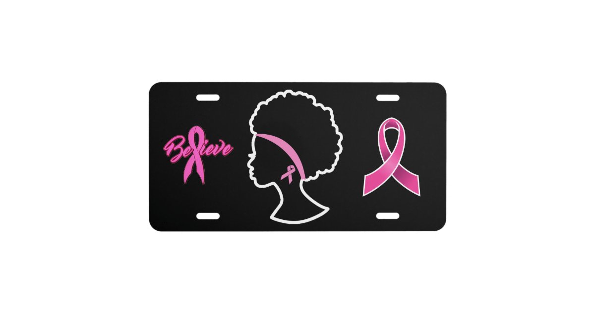 Breast Cancer Awareness License Plate | Zazzle