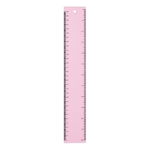 Breast cancer awareness month light pink solid ruler | Zazzle