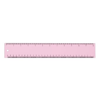 Breast cancer awareness month light pink solid ruler | Zazzle
