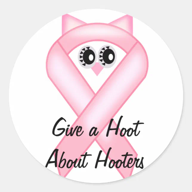 Breast Cancer Awareness - Pink Owl Ribbon Stickers | Zazzle