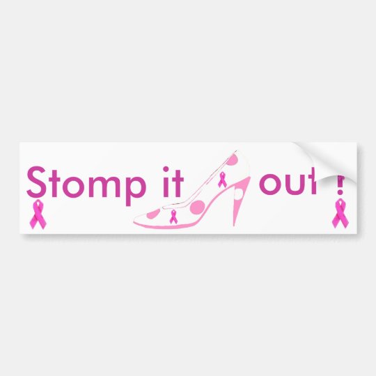 Breast Cancer Awareness Pink Ribbon Bumper Sticker | Zazzle.com