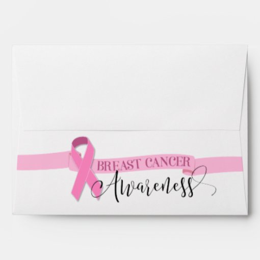 Breast Cancer Awareness Pink Ribbon Envelope | Zazzle