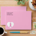 Breast Cancer Awareness Pink Ribbon Envelope | Zazzle