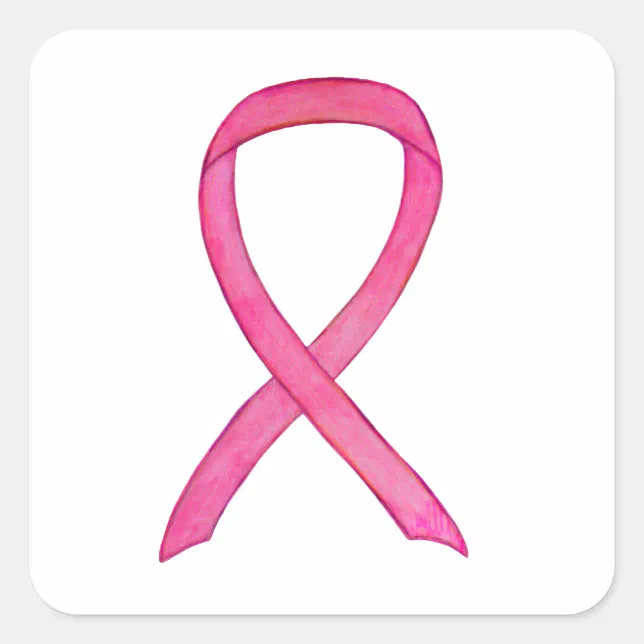 Breast Cancer Awareness Pink Ribbon Sticker Decals | Zazzle