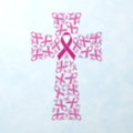 Breast Cancer Awareness Ribbon Cross Wall Decal | Zazzle