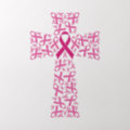Breast Cancer Awareness Ribbon Cross Wall Decal | Zazzle