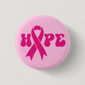 Breast Cancer Awareness Ribbon Hope Button | Zazzle