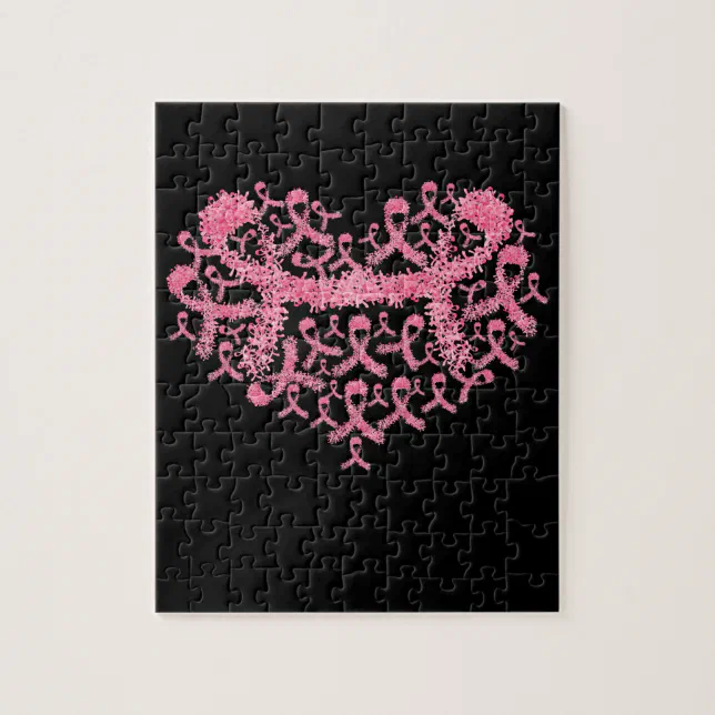 Breast Cancer Awareness Ribbon Pink Survivor Jigsaw Puzzle | Zazzle