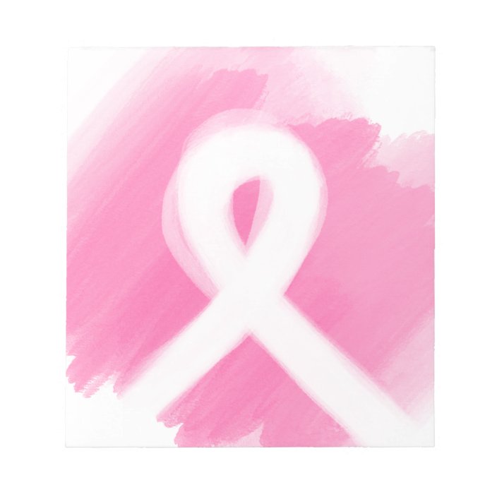 Breast Cancer Awareness Ribbon Watercolor Notepad | Zazzle.com