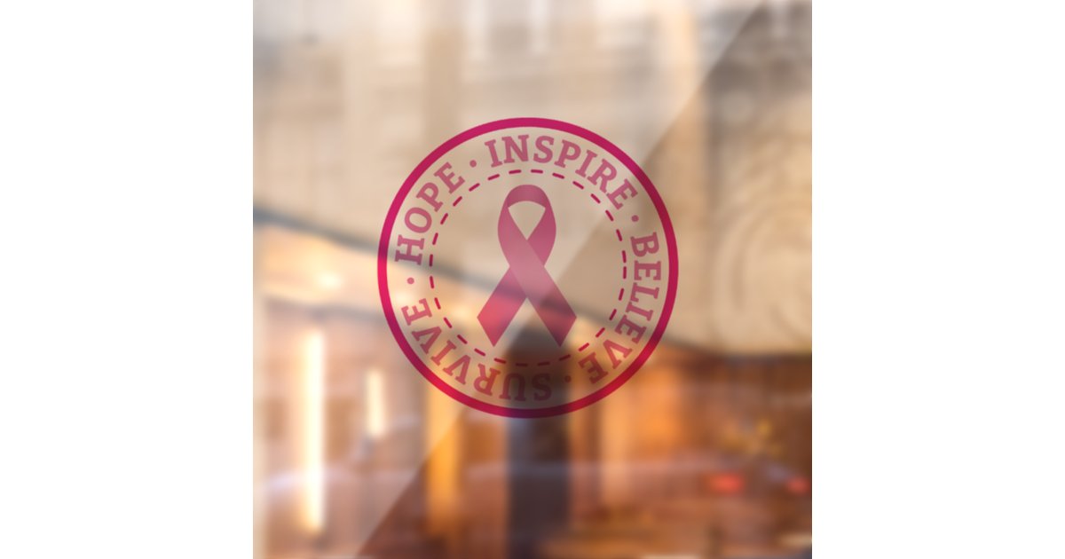 Breast Cancer Awareness Window Cling | Zazzle